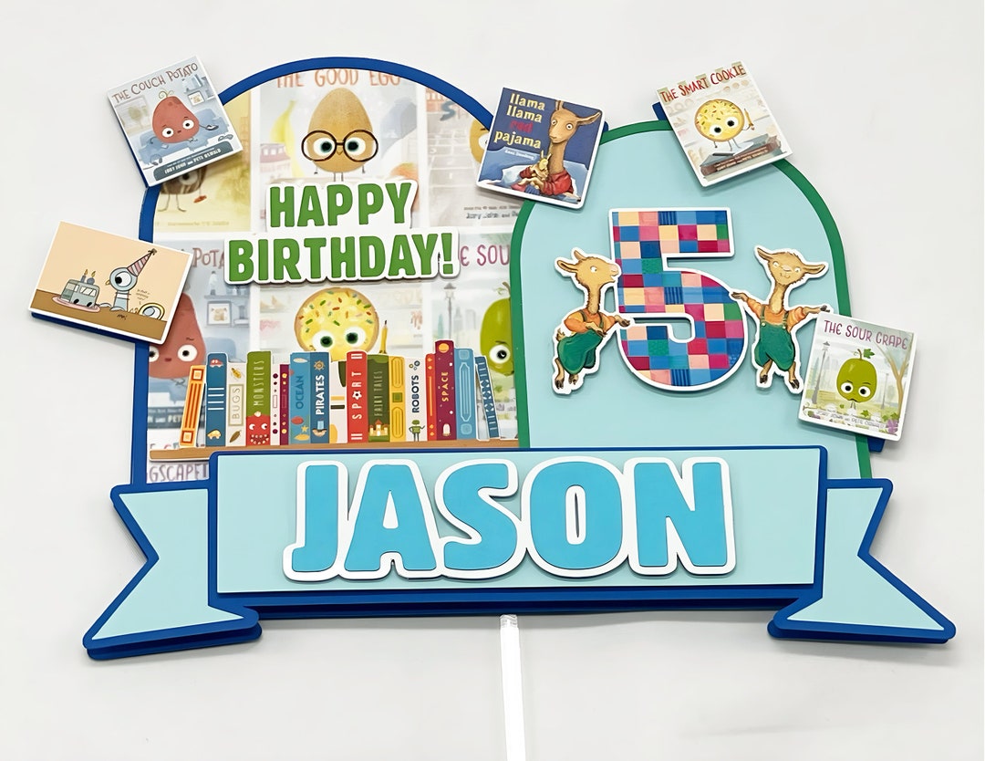 Children's Book Cake Topper - Etsy