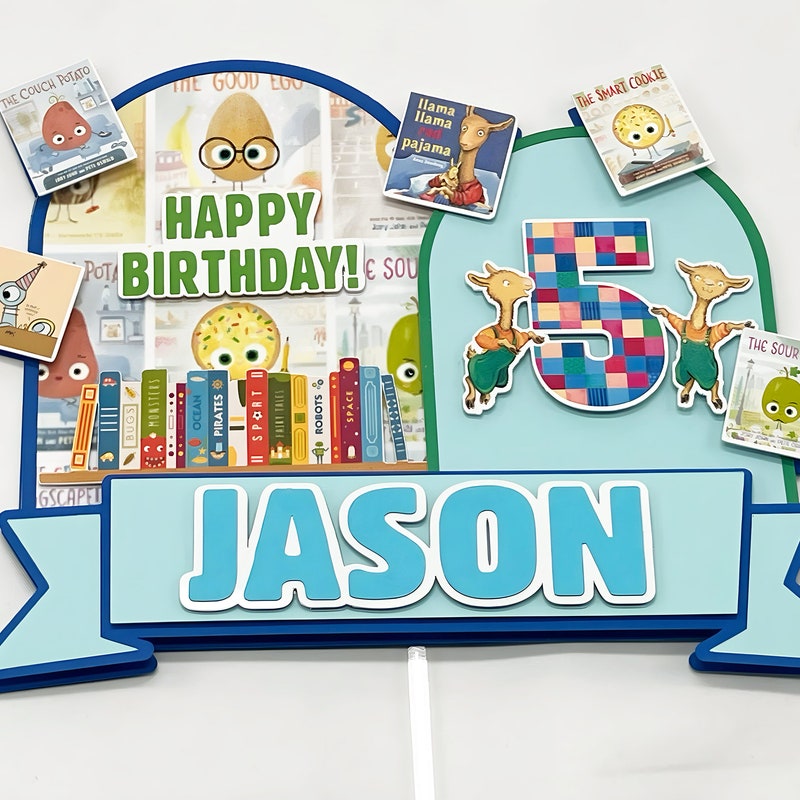 Book Cake Topper - Etsy