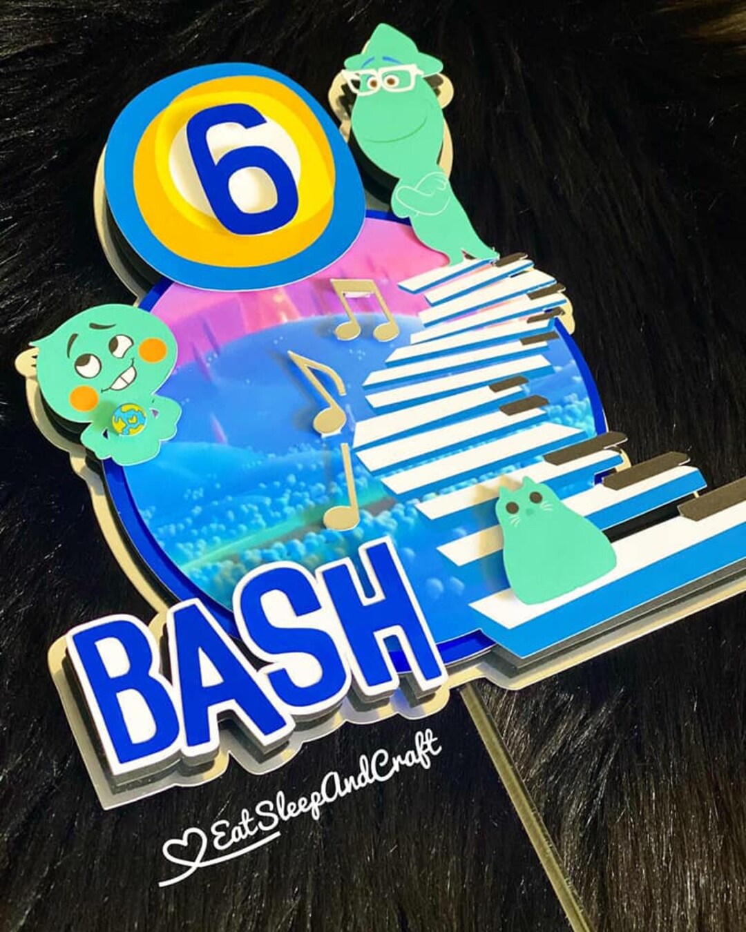 Topper de bolo Soul, Topper de bolo Pixar Soul Movie - Etsy Portugal