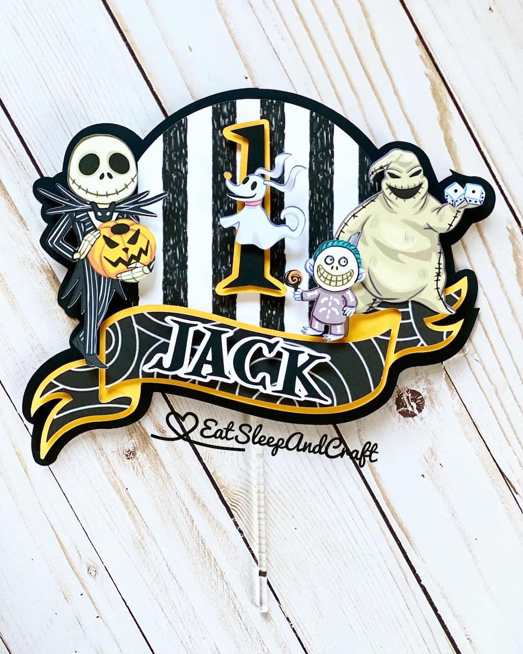 Jack Skellington Cake Topper, Nightmare Before Christmas Cake Topper ...