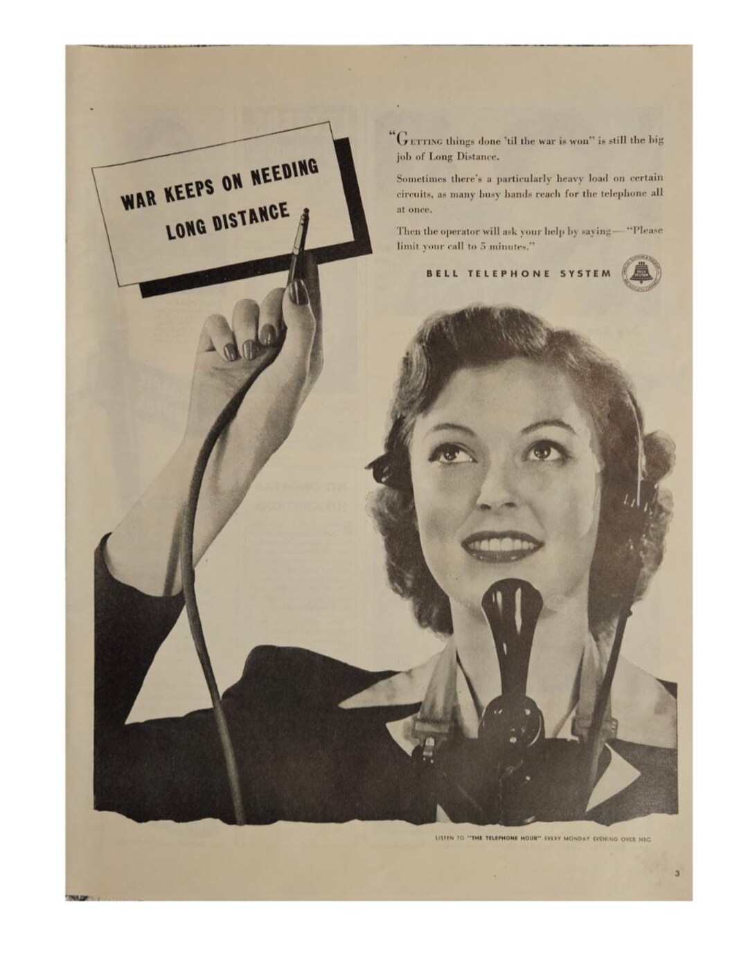 WWII Bell Telephone War Effort Vintage Print Ad 1940s Retro Decor - Etsy