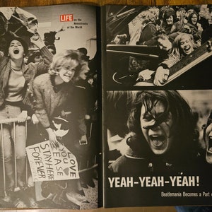 Beatlemania Vintage Magazine Photo Spread // 1960s // Retro Decor - Etsy