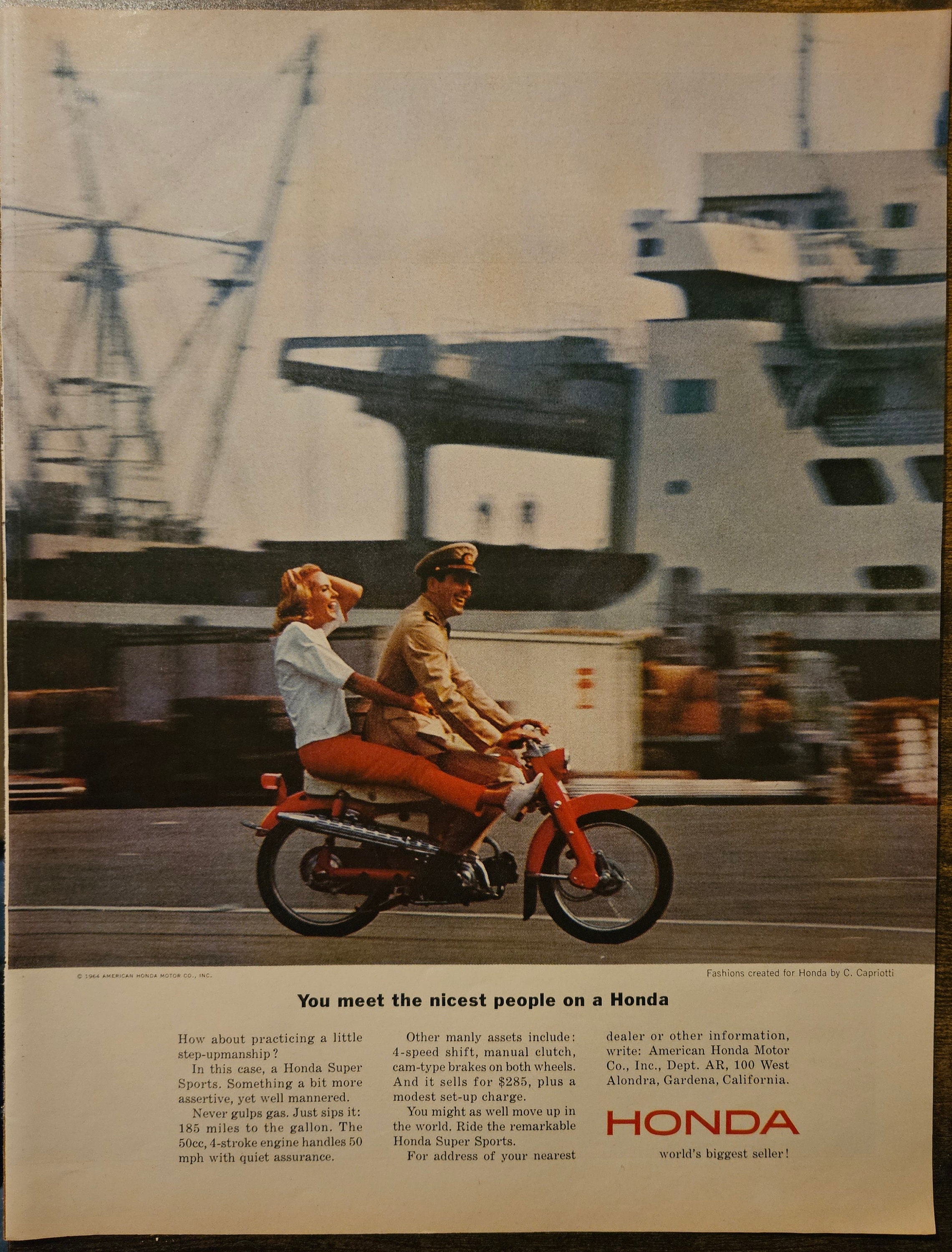 Vintage Honda Motorcycle Ad // 1960s // Retro Decor - Etsy