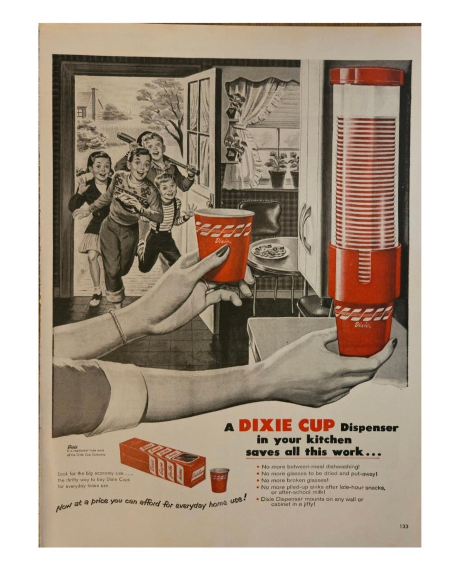 Vintage Dixie Cup Print Ad 1950s Retro Decor - Etsy
