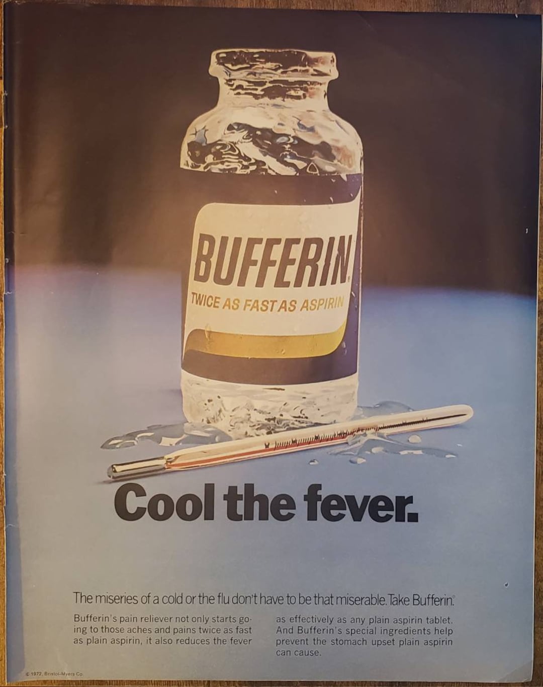 Vintage Bufferin Ad // 1972 // Retro Decor - Etsy