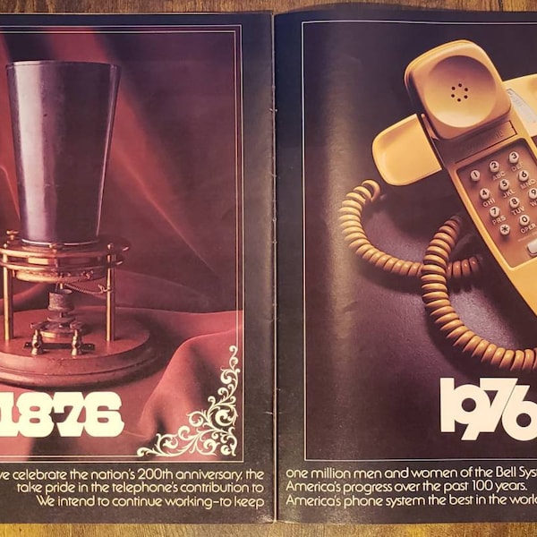 Vintage Telephone Ad - Etsy