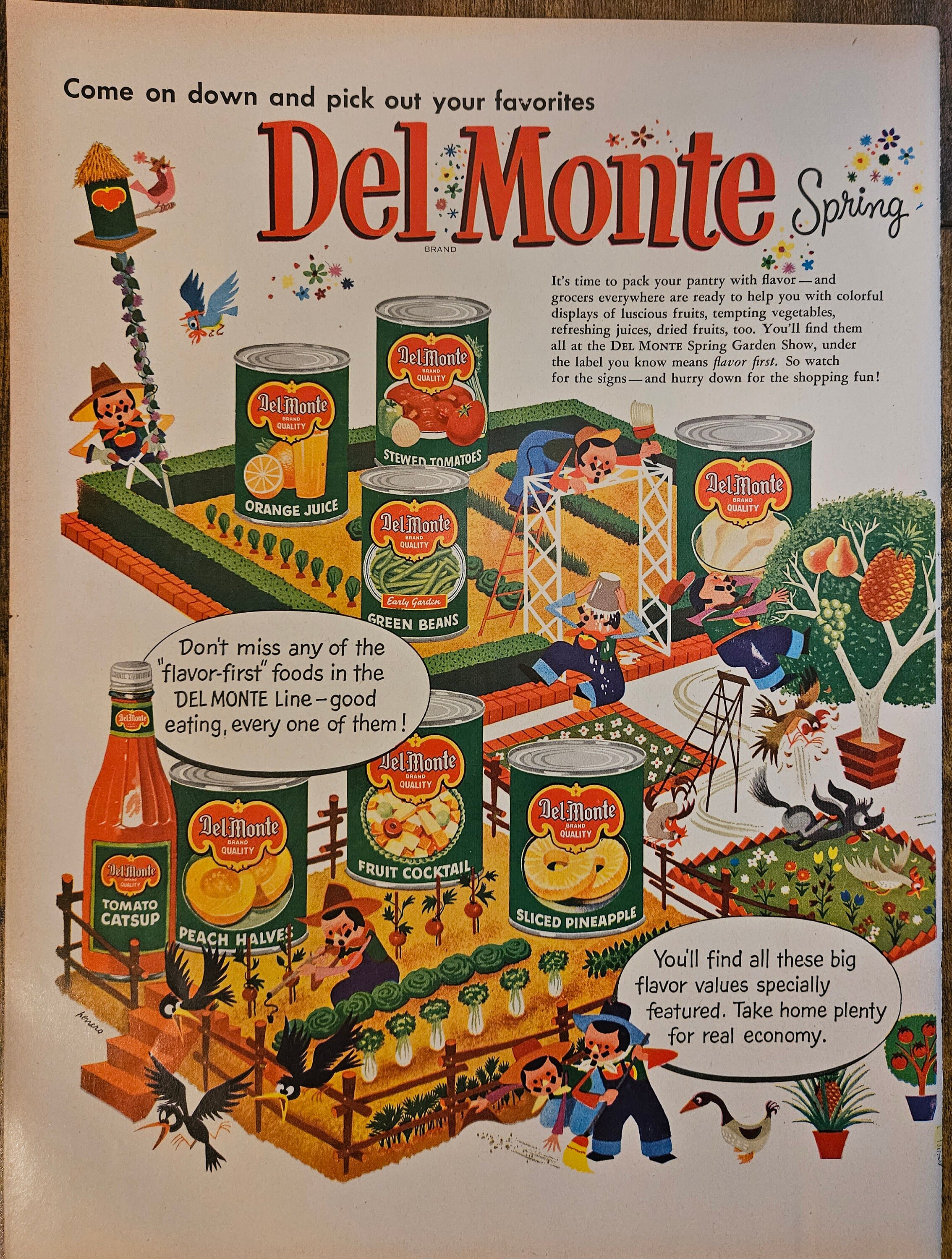 Vintage Del Monte Print Ad // 1950s // Retro Decor - Etsy