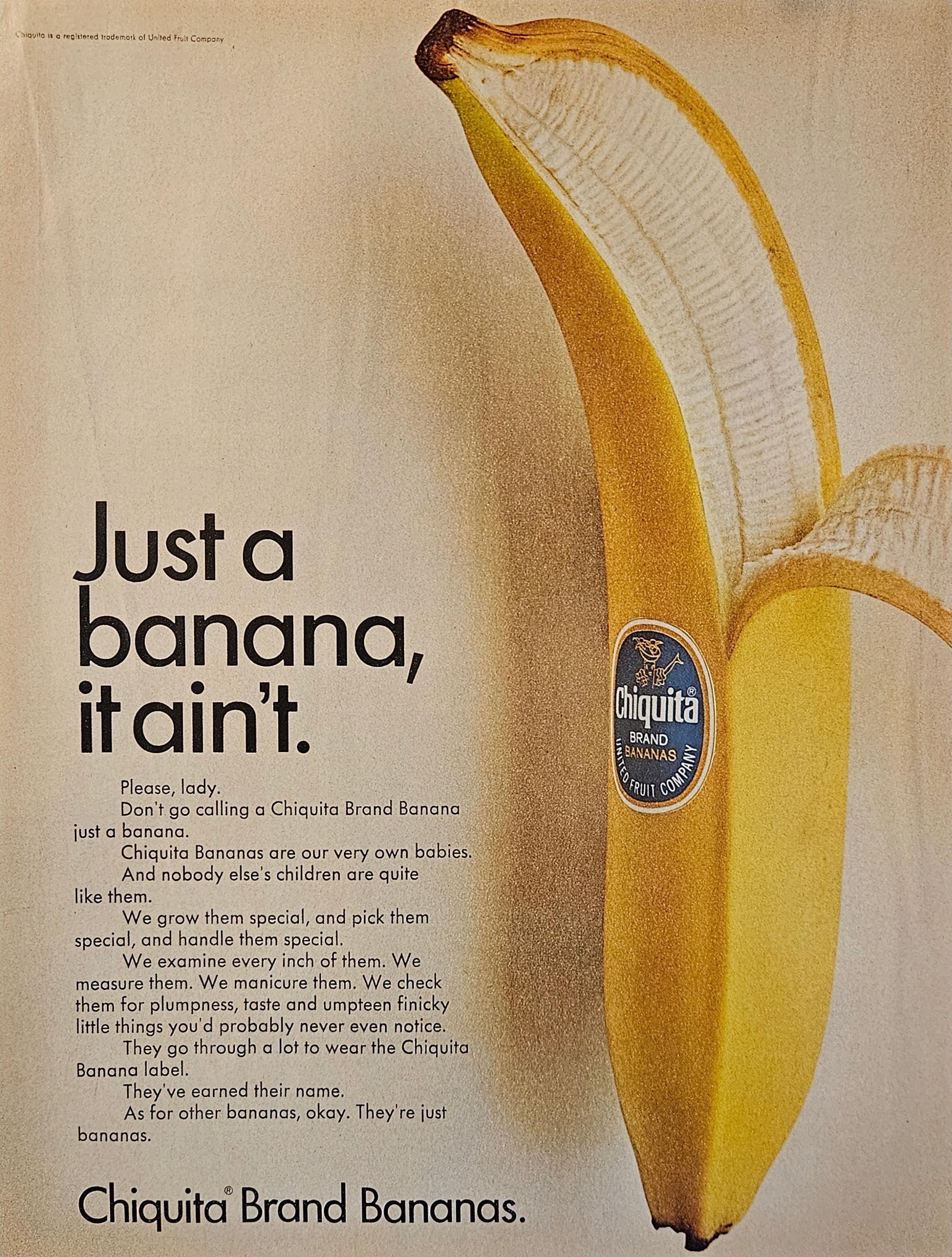 Vintage Double-sided Chiquita Bananas/canadian Expo '67 Print Ad 1960s ...