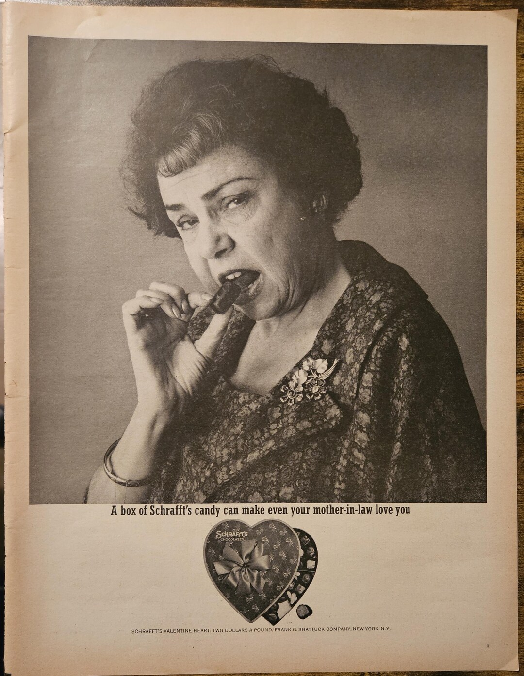 Vintage Schrafft's Candy Print Ad // 1960s // Retro Decor - Etsy