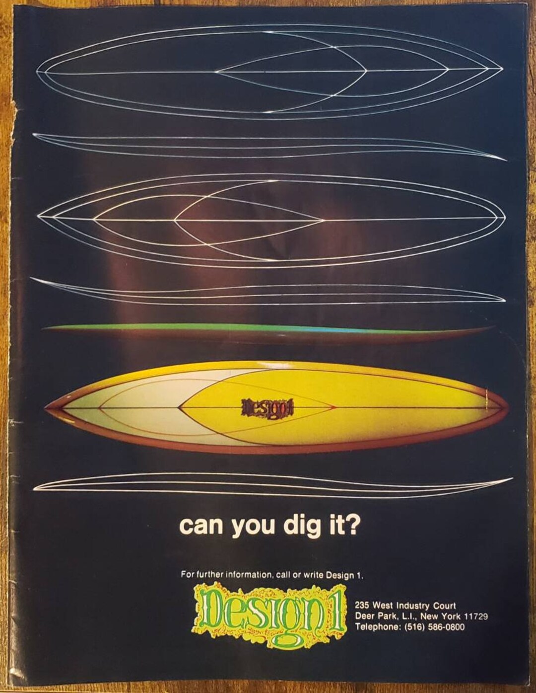 Vintage Design 1 Surfboard Ad // 1969 // Retro Decor - Etsy