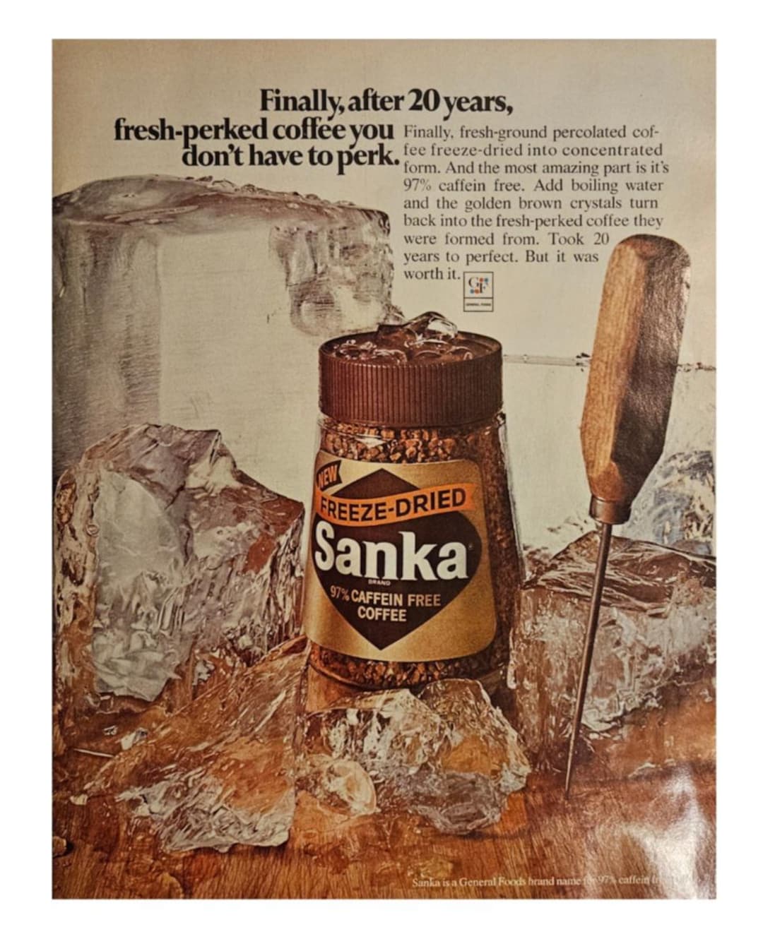 Vintage Sanka Coffee Ad 1960s Retro Decor - Etsy