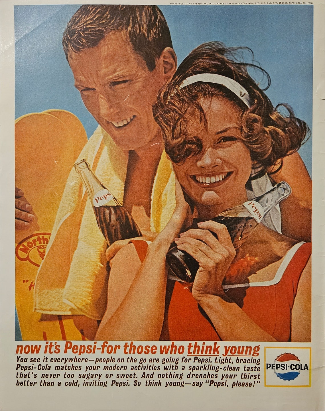 Pepsi Vintage Print Ad // 1960s // Retro Decor - Etsy