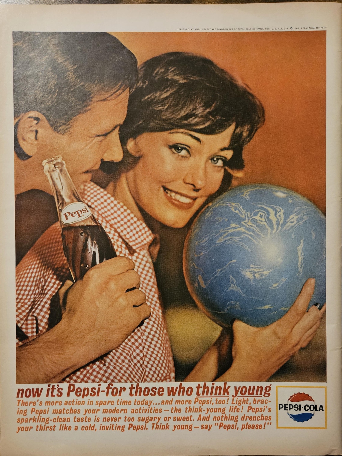 Vintage Pepsi Print Ad // 1960s // Retro Decor - Etsy