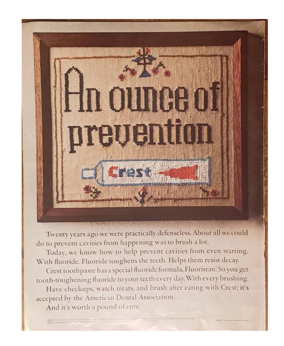 Vintage Crest Toothpaste "sampler" Ad // 1969 // Retro Decor - Etsy