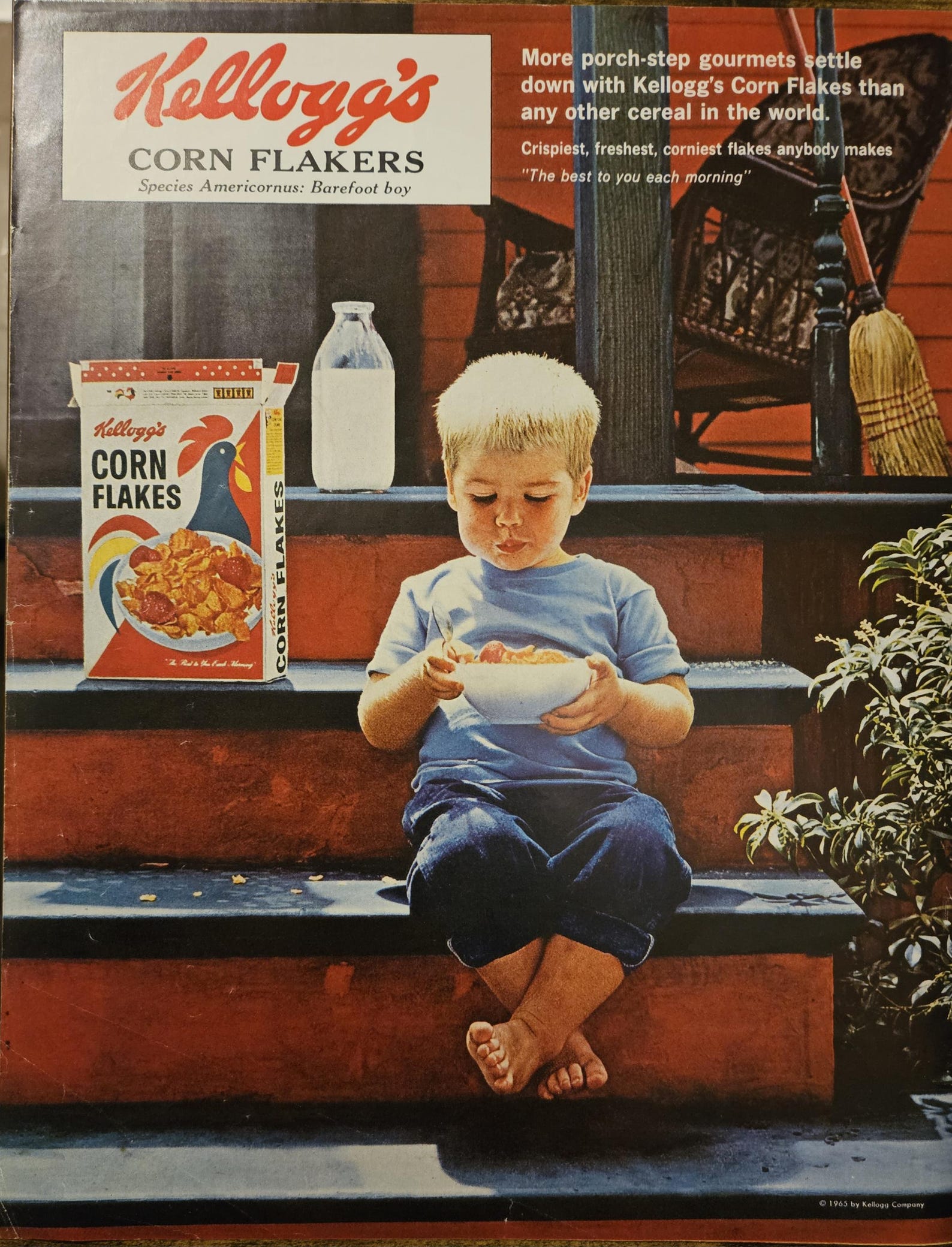 Kellogg's Corn Flakes Vintage Print Ad 1960s Retro Decor - Etsy