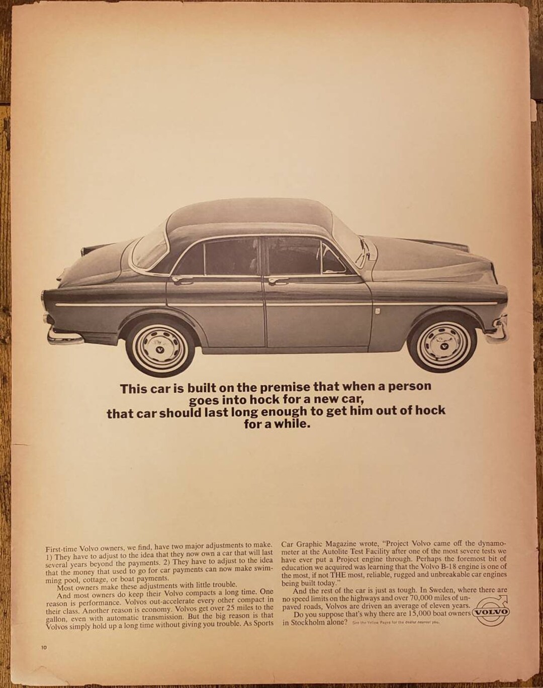 Vintage Volvo Ad // 1960s // Retro Decor - Etsy