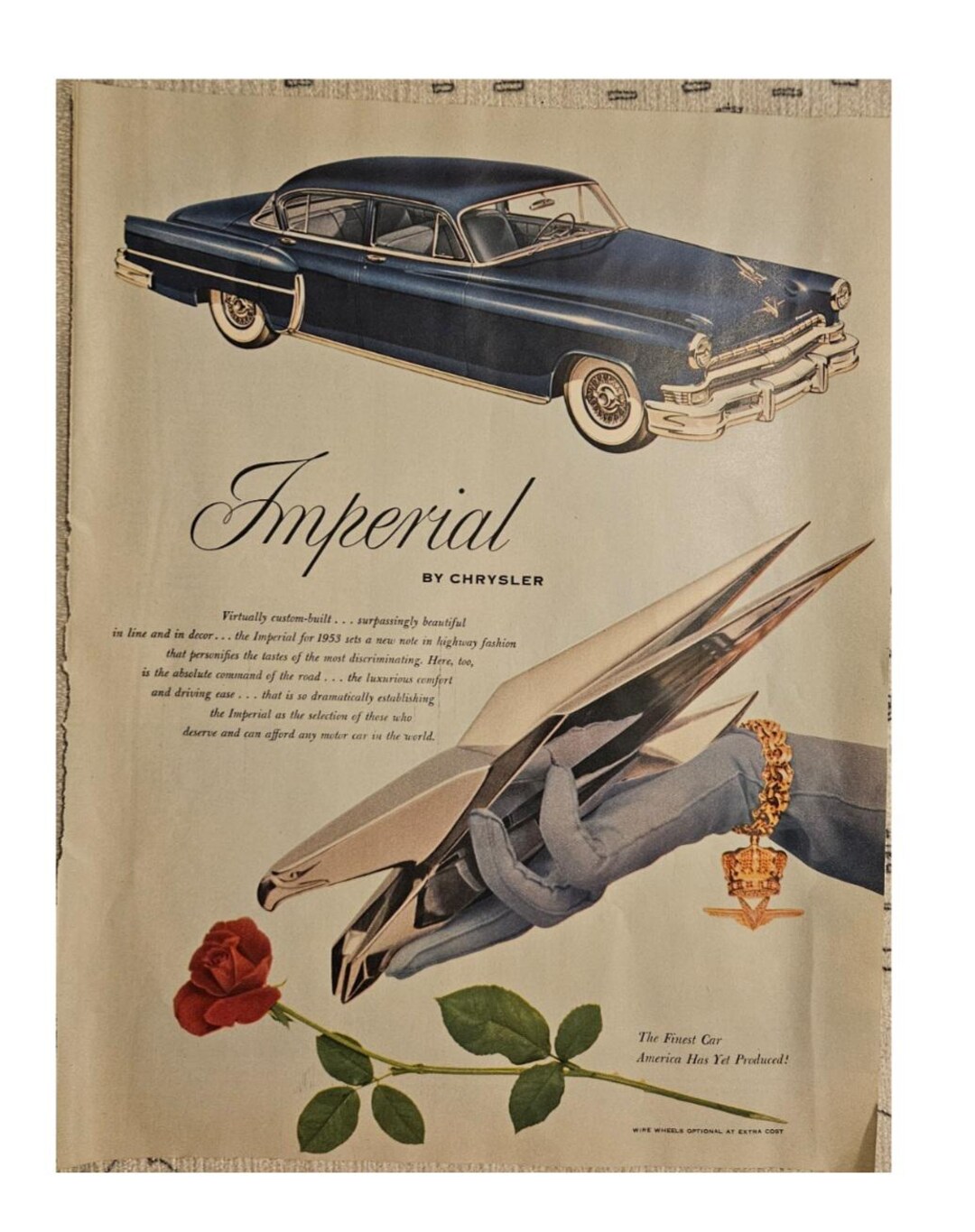 Chrysler Imperial Vintage Print Ad 1950s Retro Decor - Etsy