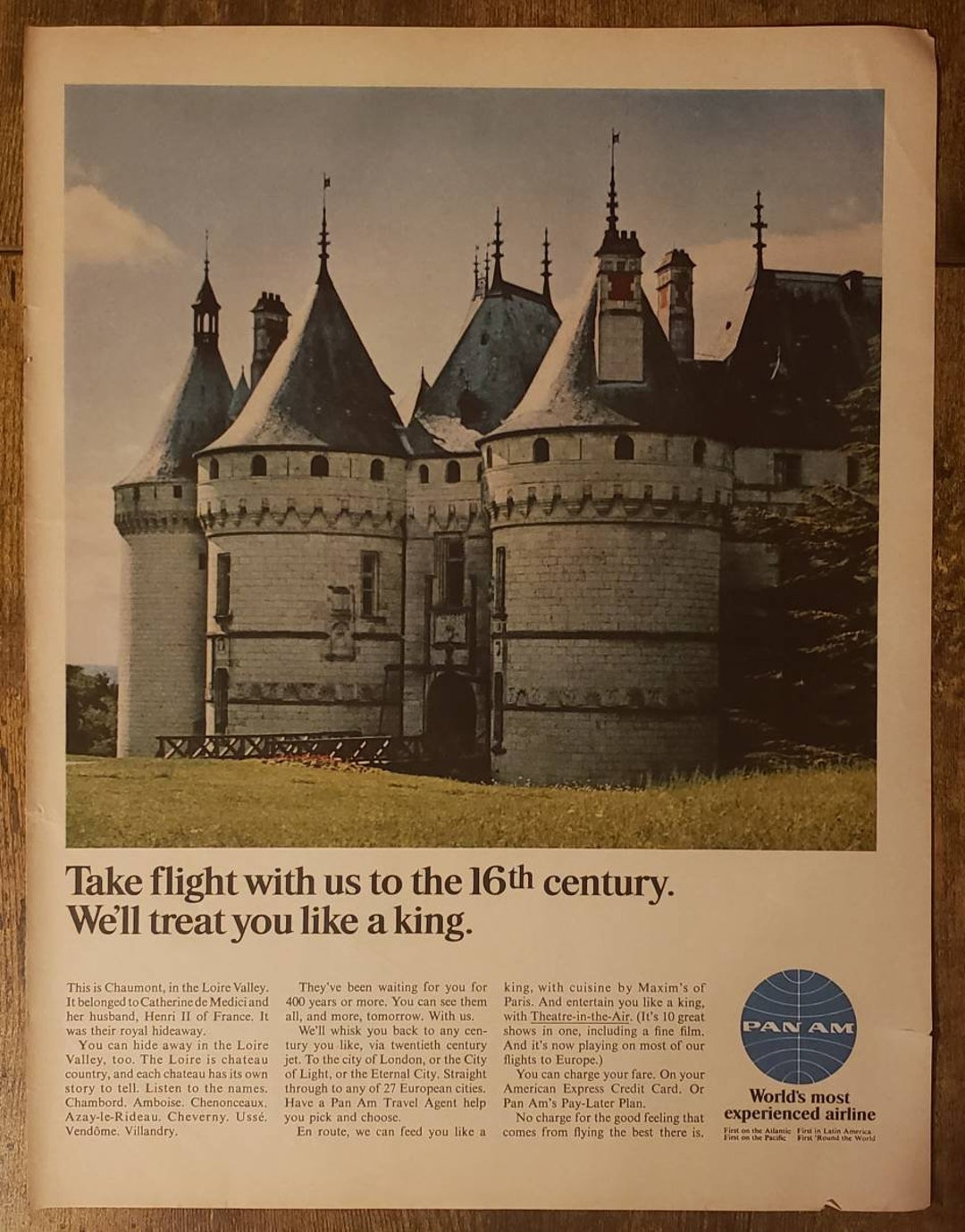 Vintage Pan Am Airlines Ad // 1960s // Retro Decor - Etsy