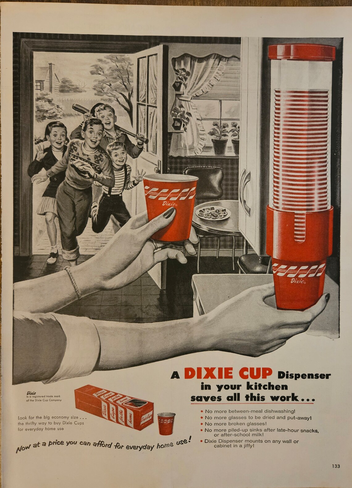 Vintage Dixie Cup Print Ad 1950s Retro Decor - Etsy