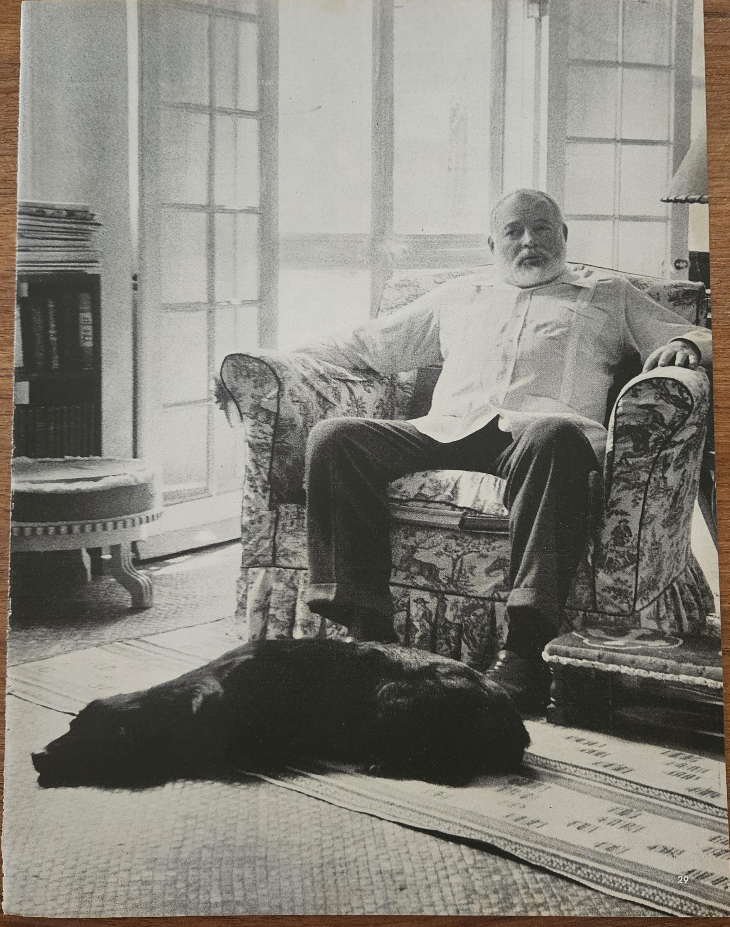 Earnest Hemingway Magazine Photo 1950s Retro Decor - Etsy