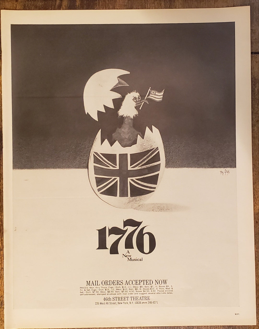 Vintage 1776 Play Ad // 1969 // Retro Decor - Etsy
