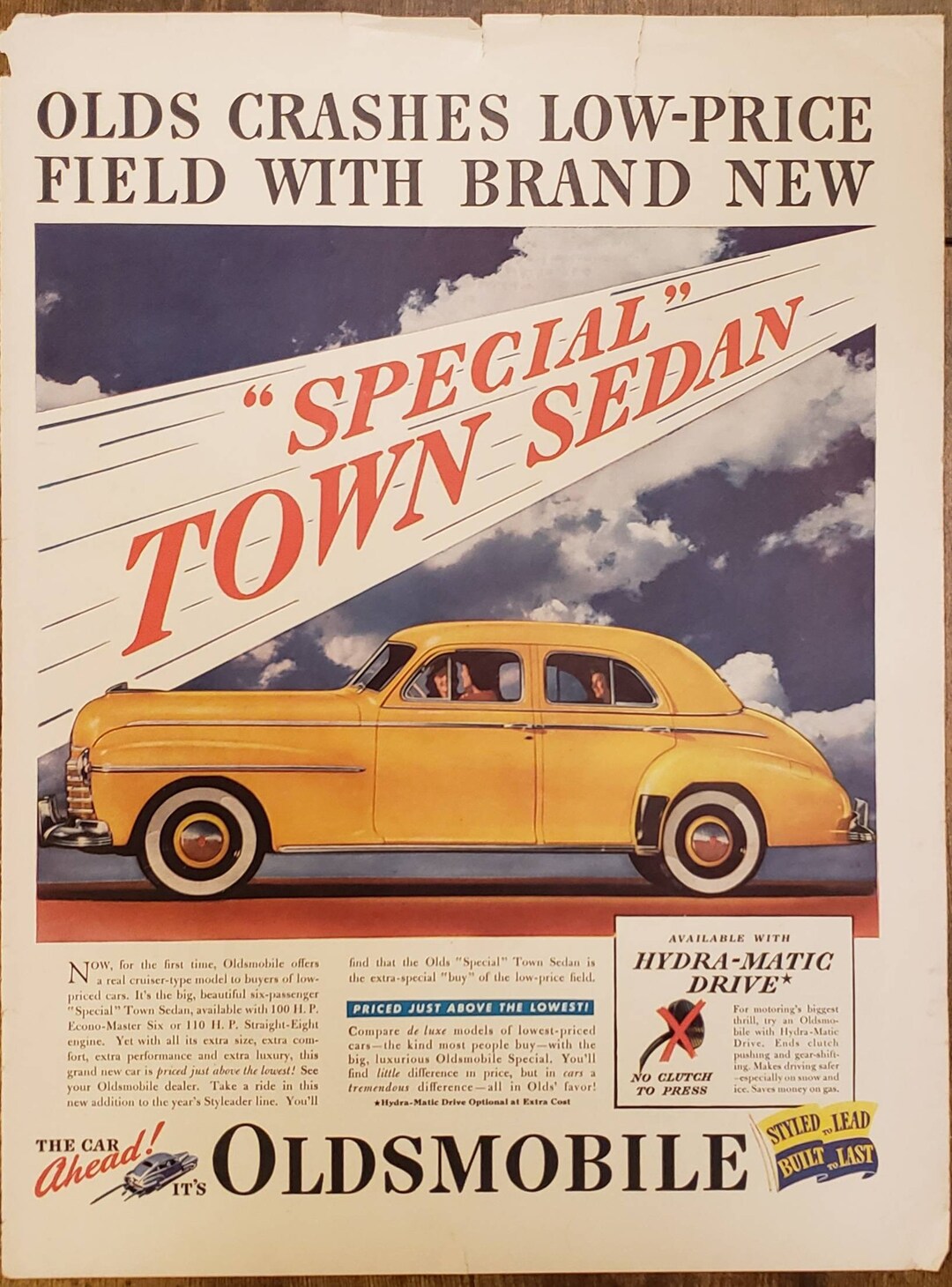 Vintage Oldsmobile Ad // 1942 // Retro Decor - Etsy