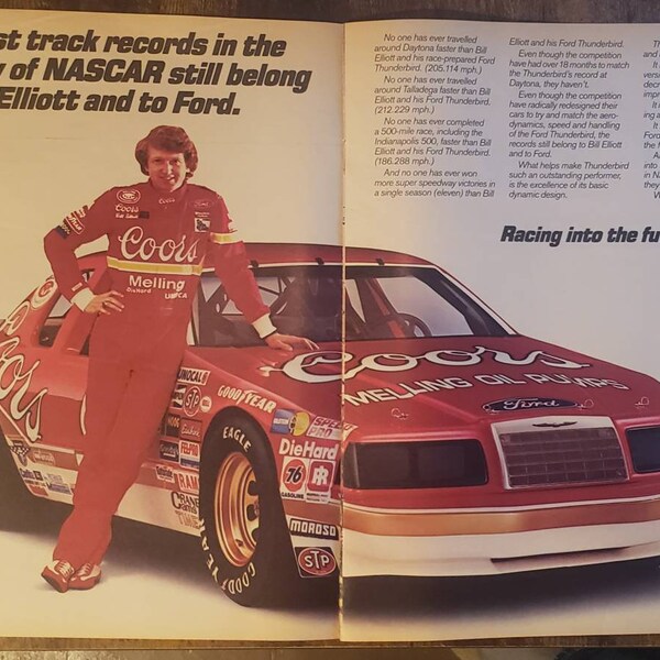 Bill Elliott Nascar - Etsy