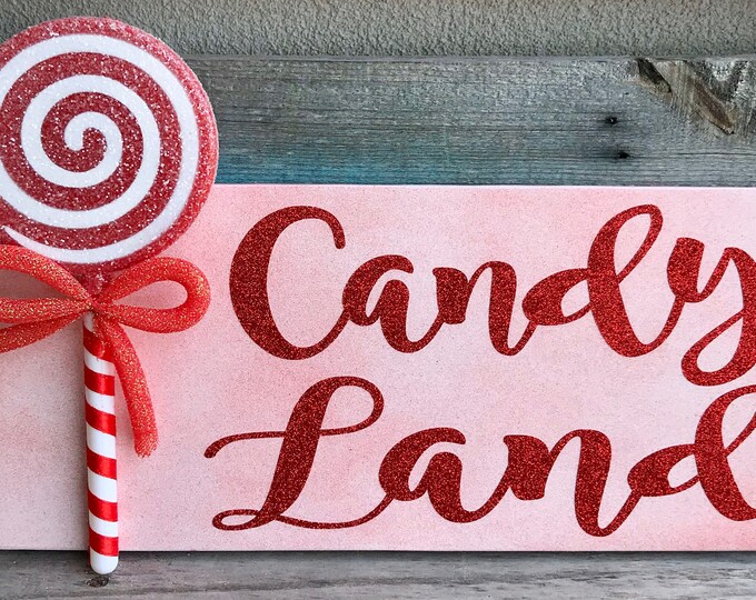 Candy Land Sign Candy Land Decor Candy Christmas Sign | Etsy