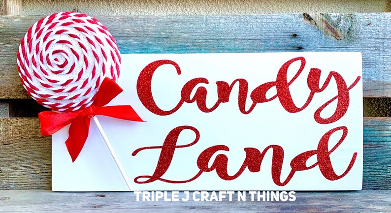 Candy Land Sign Candy Land Decor Candy Christmas Sign | Etsy
