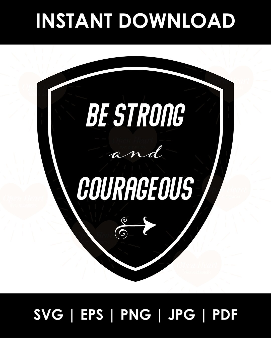 Be Strong and Courageous SVG Cut File for Men Scripture Cut - Etsy