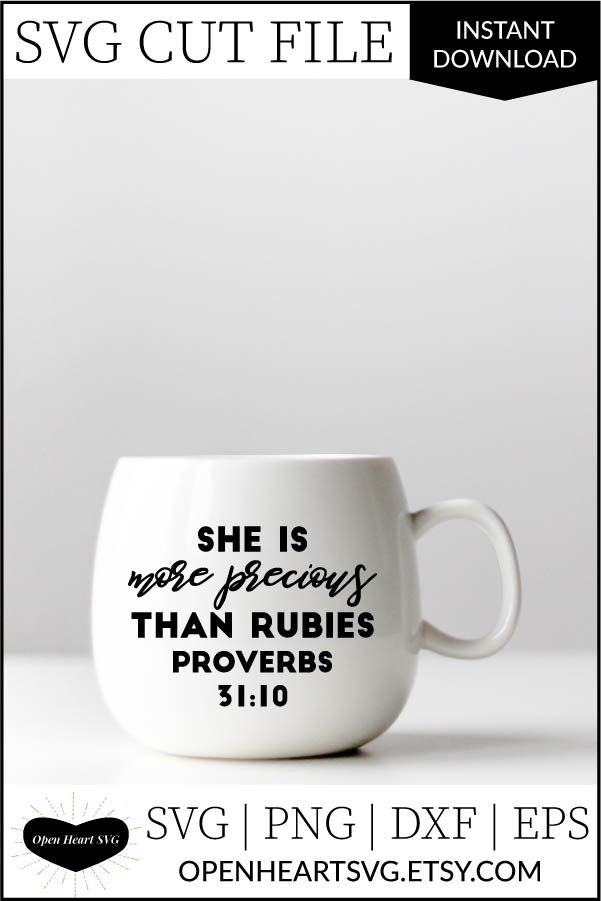 Proverbs 31 Woman Svg Cut File More Precious Than Rubies Etsy