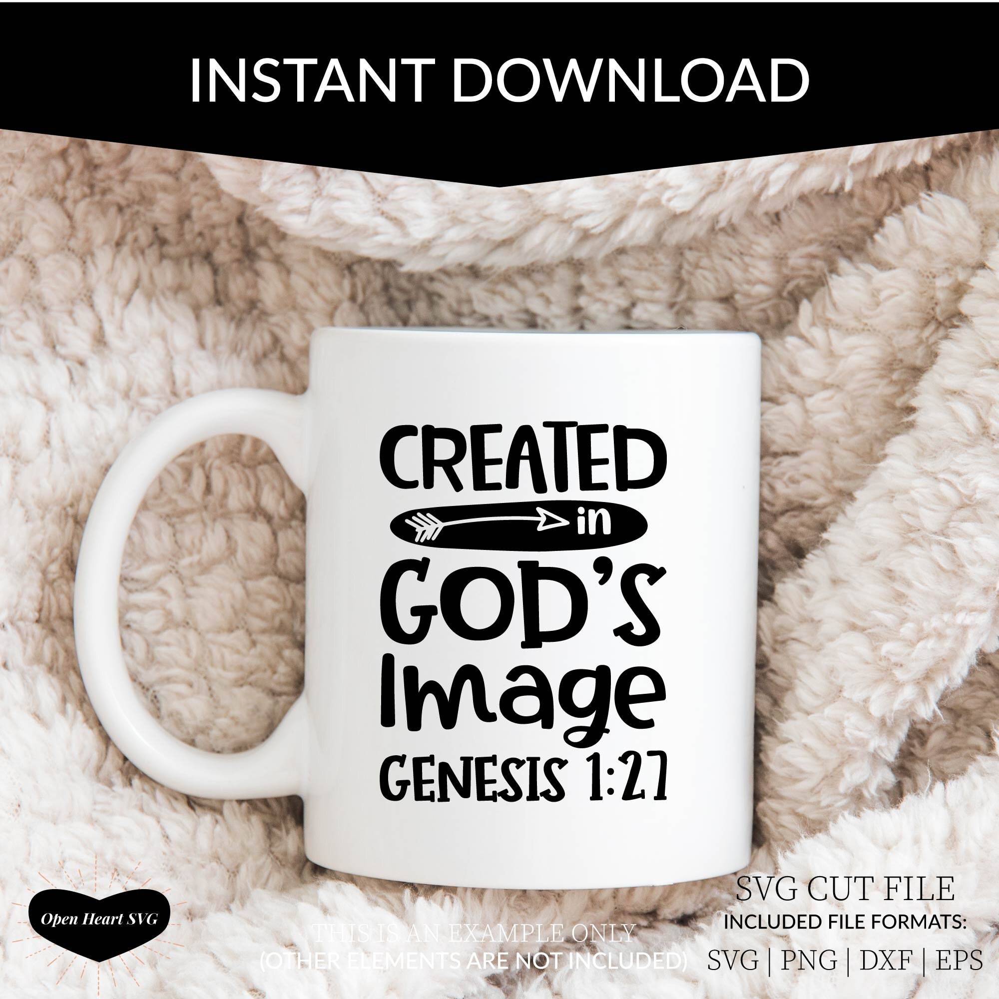 Created in God's Image, a Christian SVG for Kids, Genesis 1:27 Personal ...