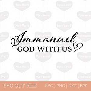 Immanuel God is With Us Christmas SVG File for Cricut, Silhouette, DIY ...