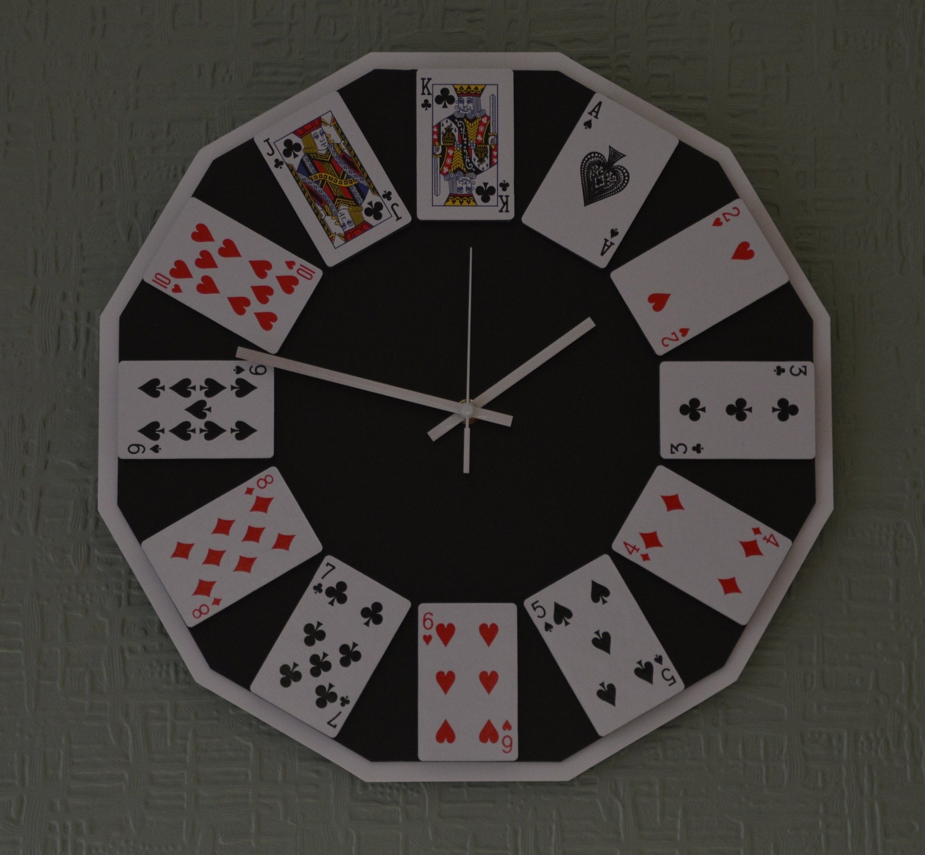 Playing Card Clock - Etsy