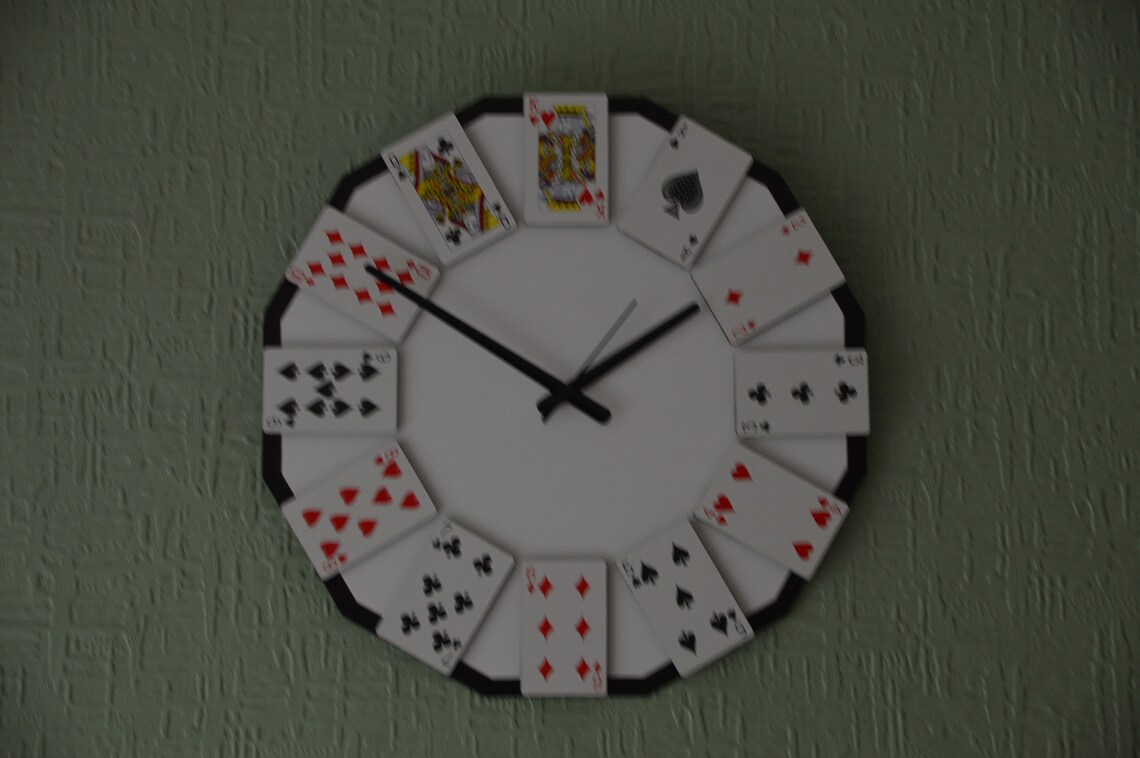 Playing Card Clock - Etsy
