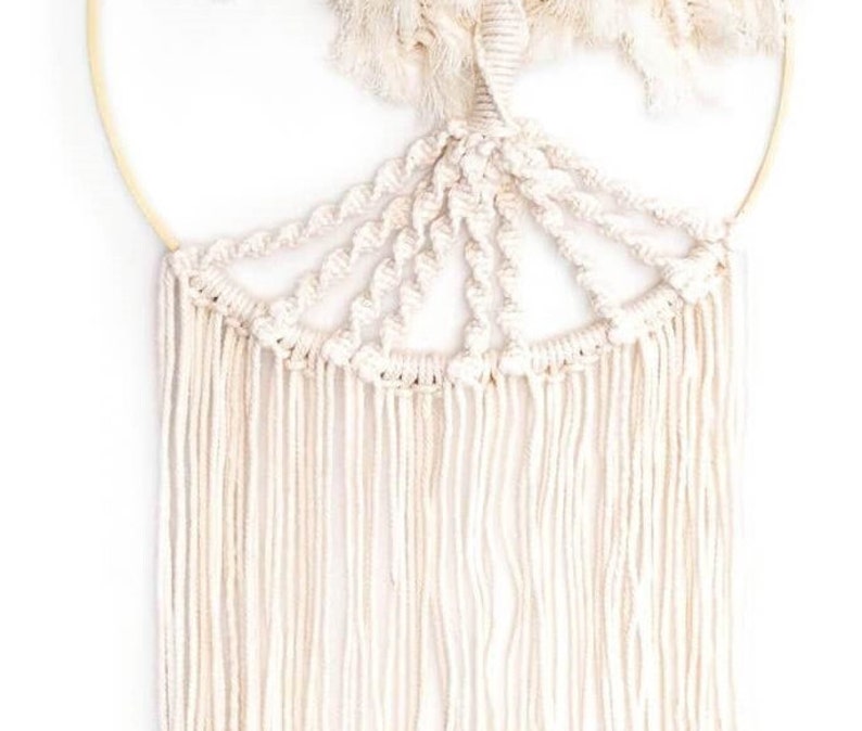 Solid Oak Macrame Wall Hanging Palm Tree DIY Easy Beginner - Etsy