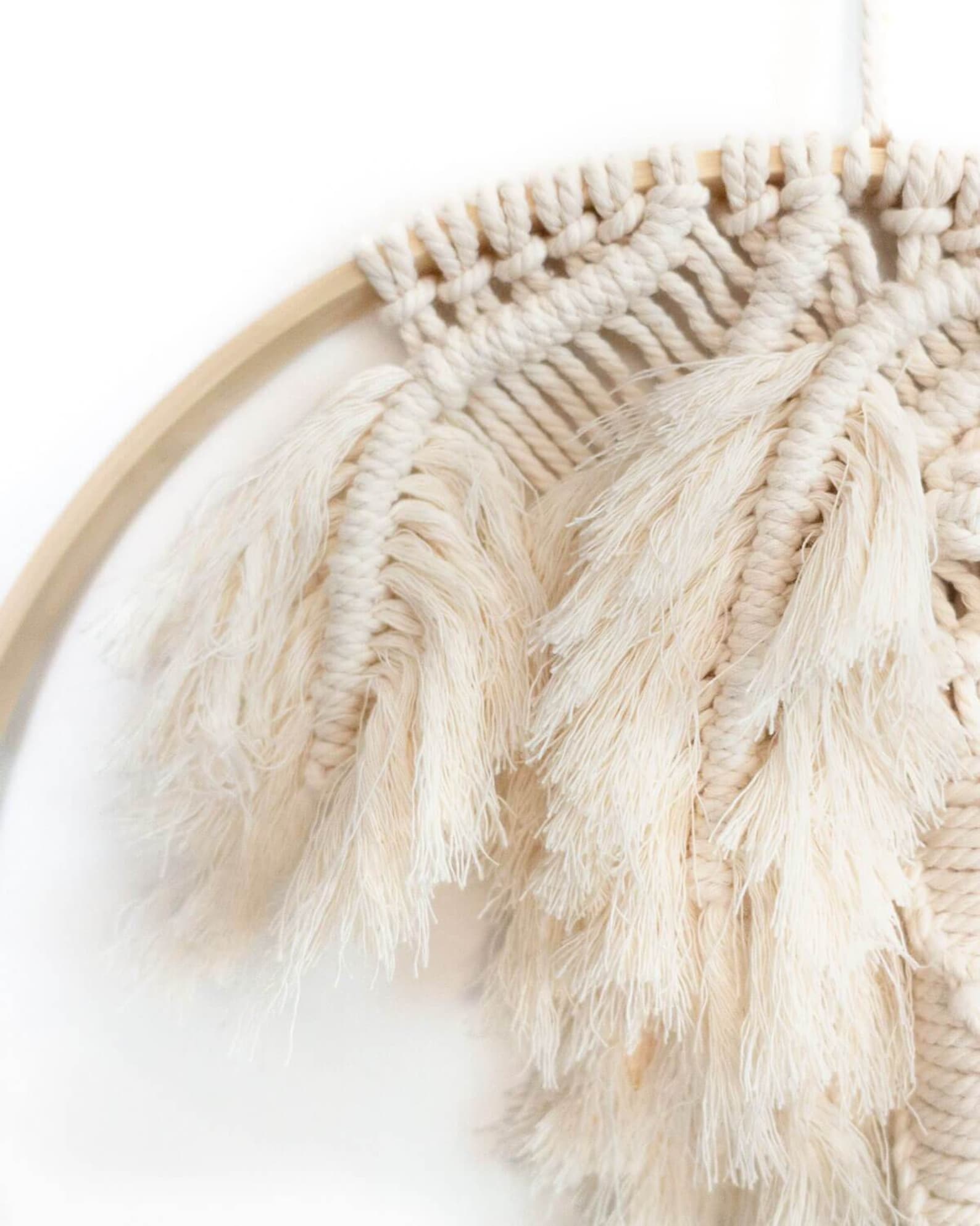 Solid Oak Macrame Wall Hanging Palm Tree DIY Easy Beginner - Etsy