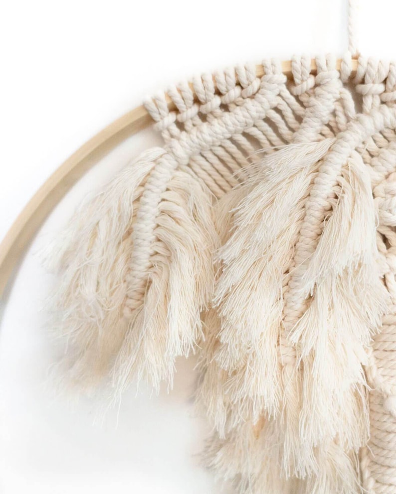 Solid Oak Macrame Wall Hanging Palm Tree DIY Easy Beginner - Etsy