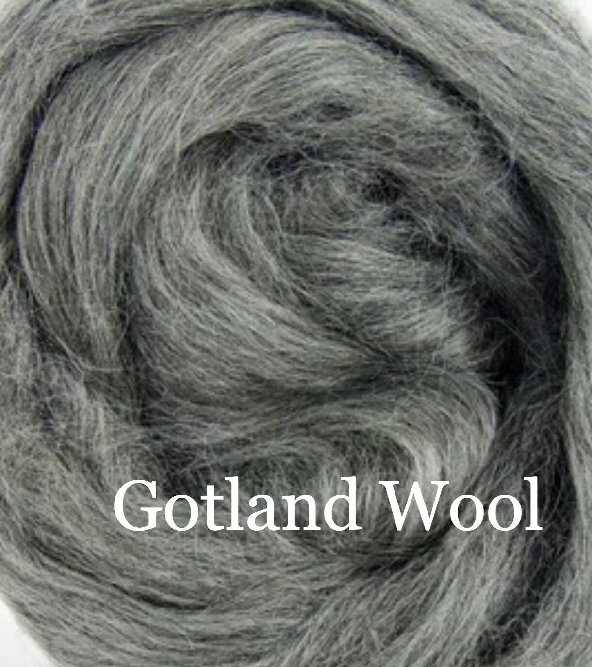 low price Natural color grey Gotland Wool Top, spinning fiber from ...
