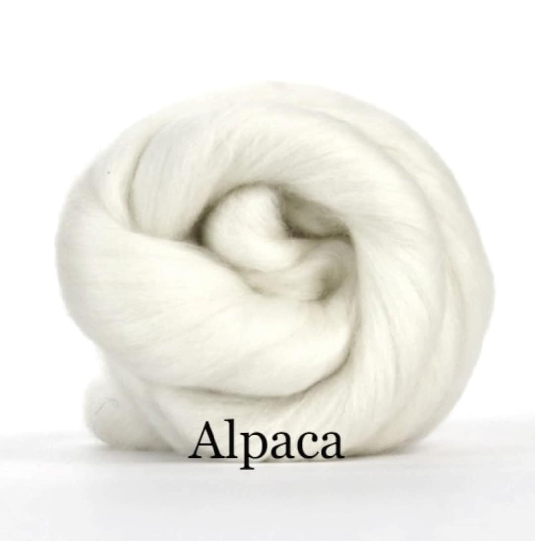 Super Fine White Alpaca Wool, Huacaya Alpaca Roving, Natural White ...