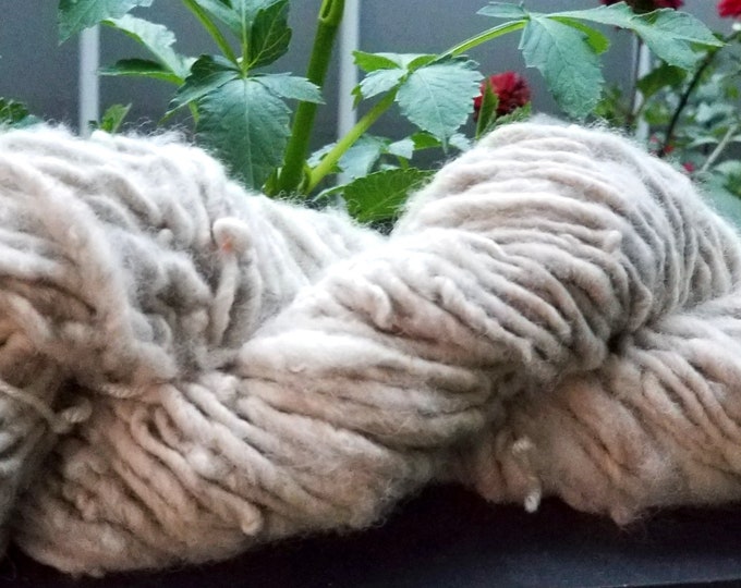 Handspun Alpaca Slub Yarn, Natural Thick & Thin Art Yarn - Etsy