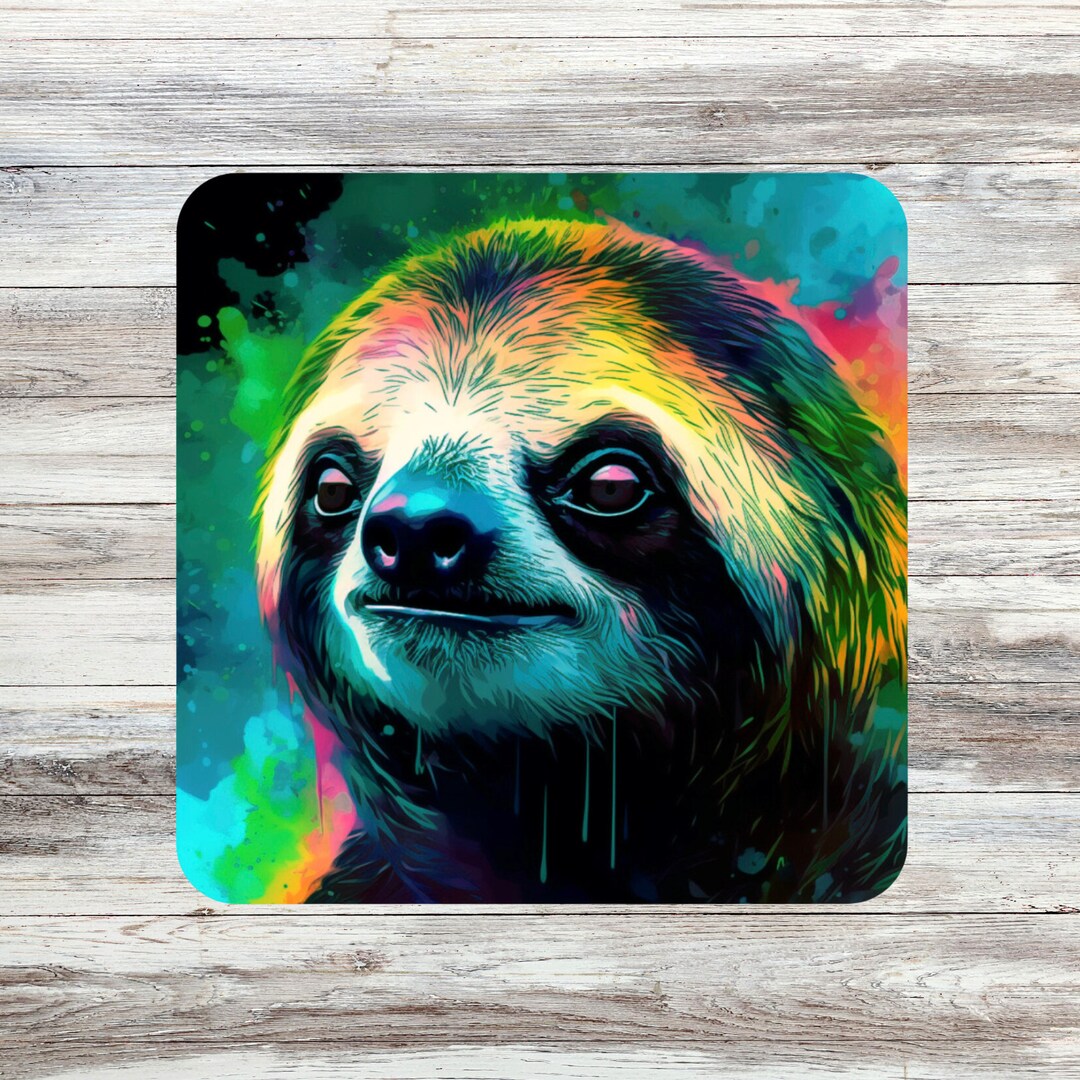 SLOTH Magnet Colorful Pop Art Sloth Magnet 3 Vinyl - Etsy