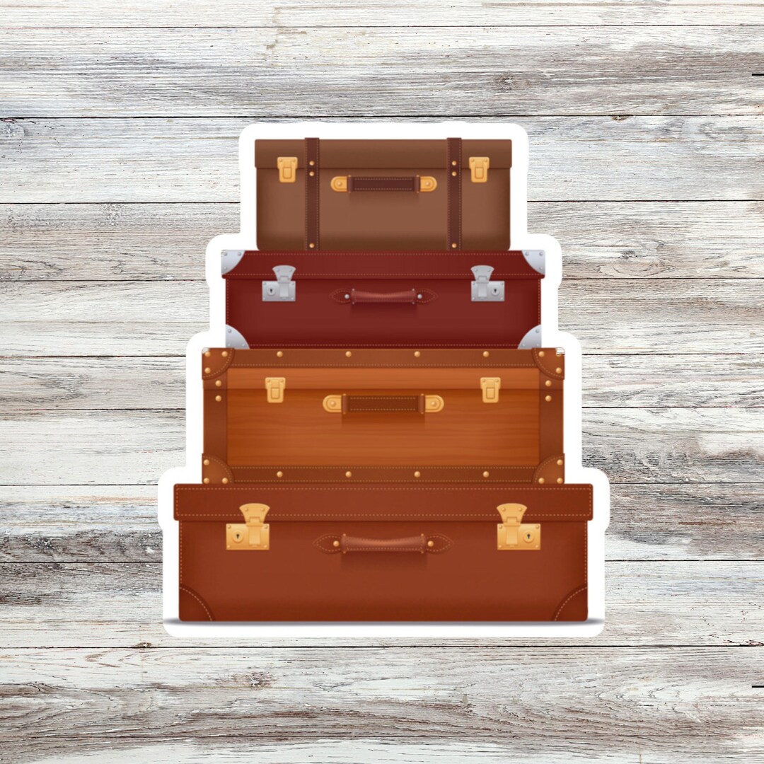 Vintage Luggage Sticker Travel Stickers Vintage Suitcase - Etsy