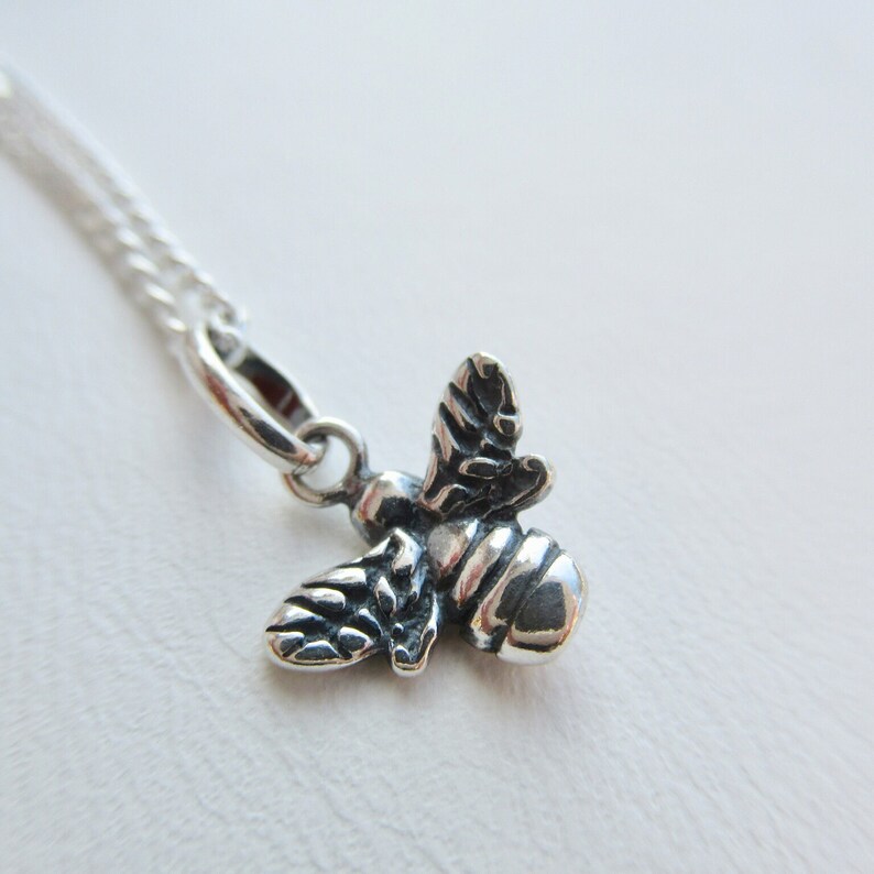 Silver Bee Necklace, Bee Necklace, Bee Jewellery, Bee Birthday Gift ...