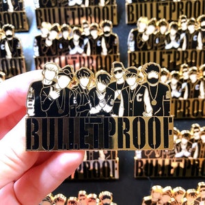 2013 BTS 방탄소년단 Bulletproof Enamel Pin - Etsy