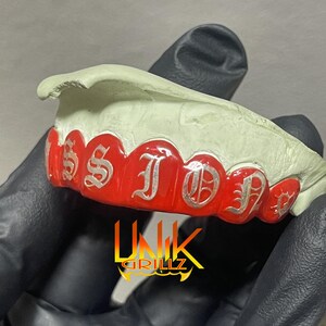 Custom Grillz With 3D Letters and Enamel Paint - Etsy