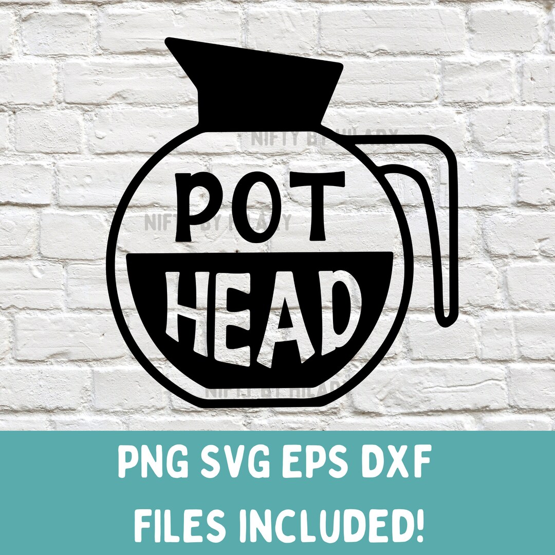 Pot Head Coffee Pot SVG Design, Coffee PNG Design, Cute Barista Designs ...