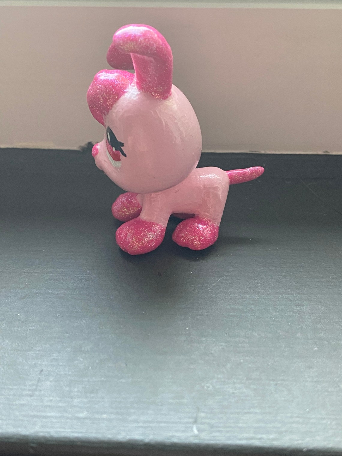 Pink Glittery Custom Lps Dog/ Pink Puppy Lps Custom - Etsy