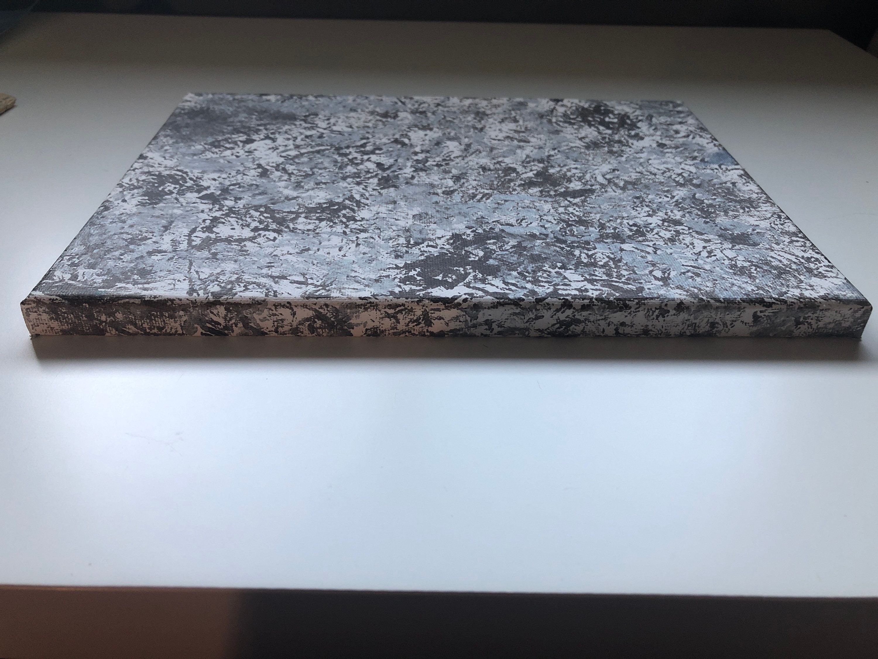 Black and Silver String Painting - Etsy