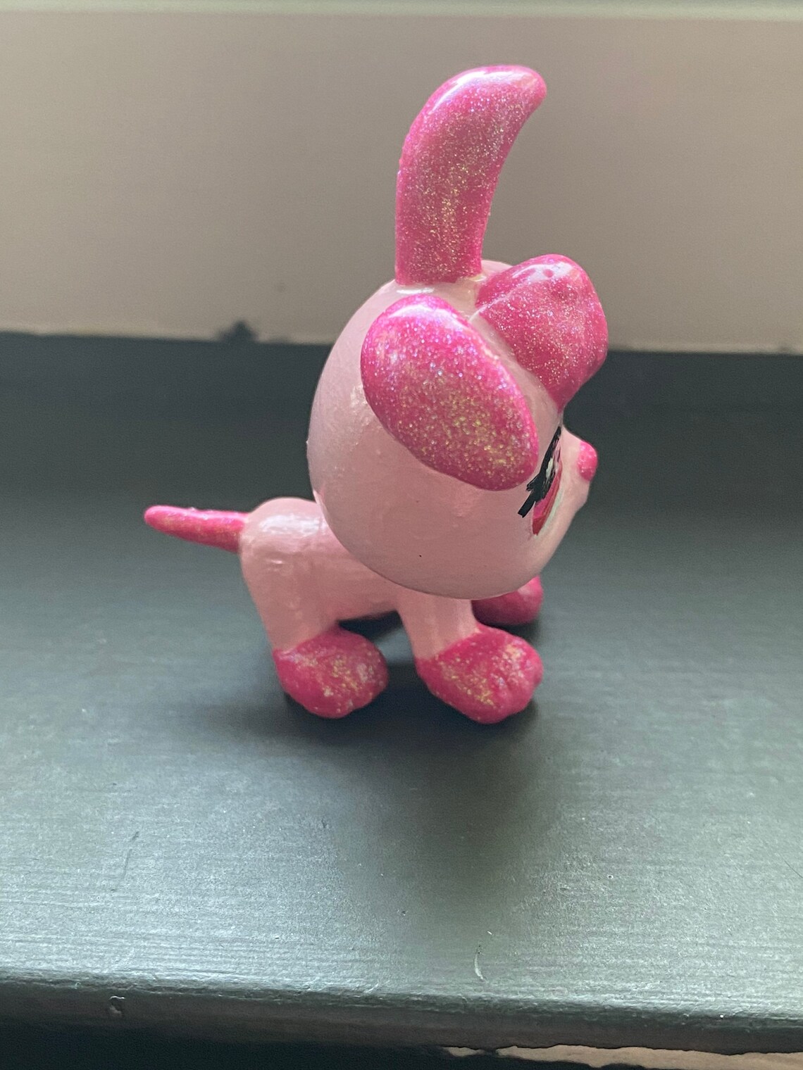 Pink Glittery Custom Lps Dog/ Pink Puppy Lps Custom - Etsy